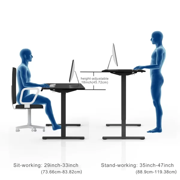 Single Motor Height Adjustable Standing Desk (SM205) - Ergomaker